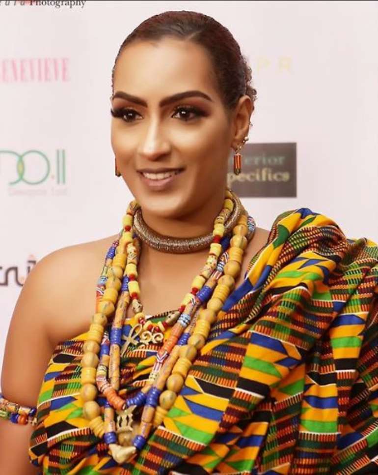 Actress, Juliet Ibrahim Steps out in Ghanaian Outfit
