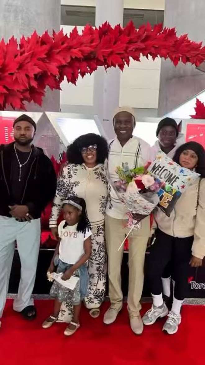 Nollywood Actor Okunnu Joins Family In Canada